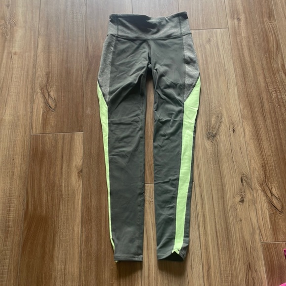 Athleta | Pants & Jumpsuits | Athleta Color Block With Green Stripe ...